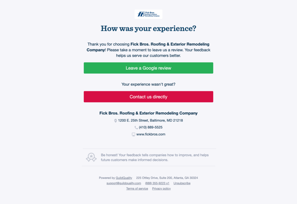 Google Review Boost Feature | GuildQuality Help Center